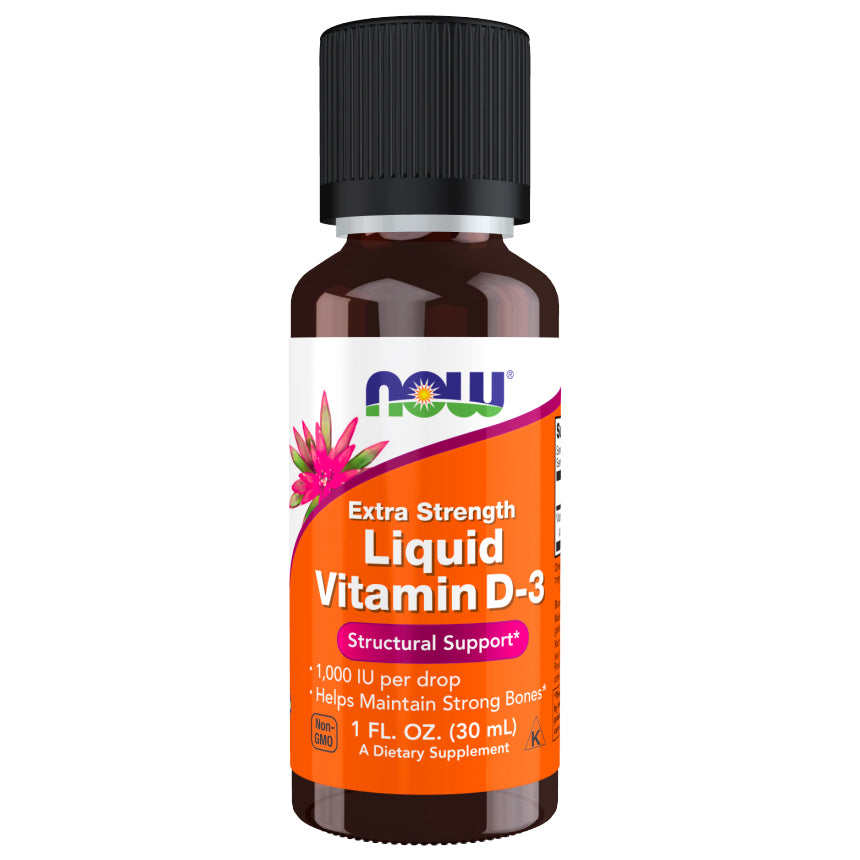 Vitamin D3 Liquid, Extra Strength 1 fl oz (NOW Foods) - Nemechek Protocol